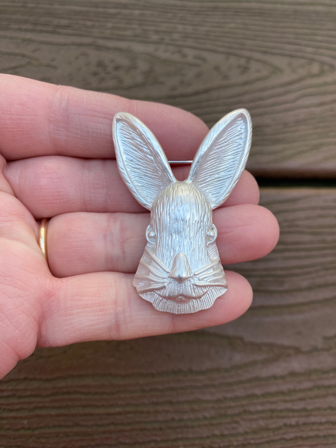 Vintage Jewelry Adorable Silver Tone Bunny Rabbit Pin Brooch - Etsy
