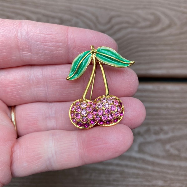 Cherry Brooch - Etsy