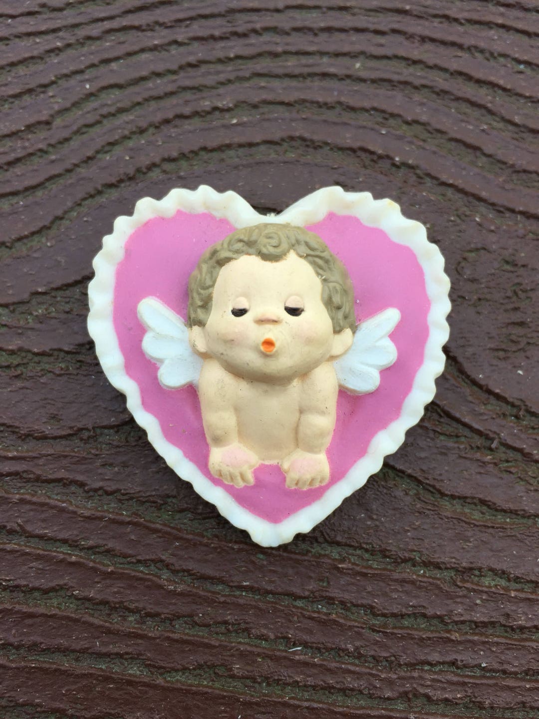 Vintage Jewelry Adorable Hallmark Valentine's Day Cupid in Heart Pin ...