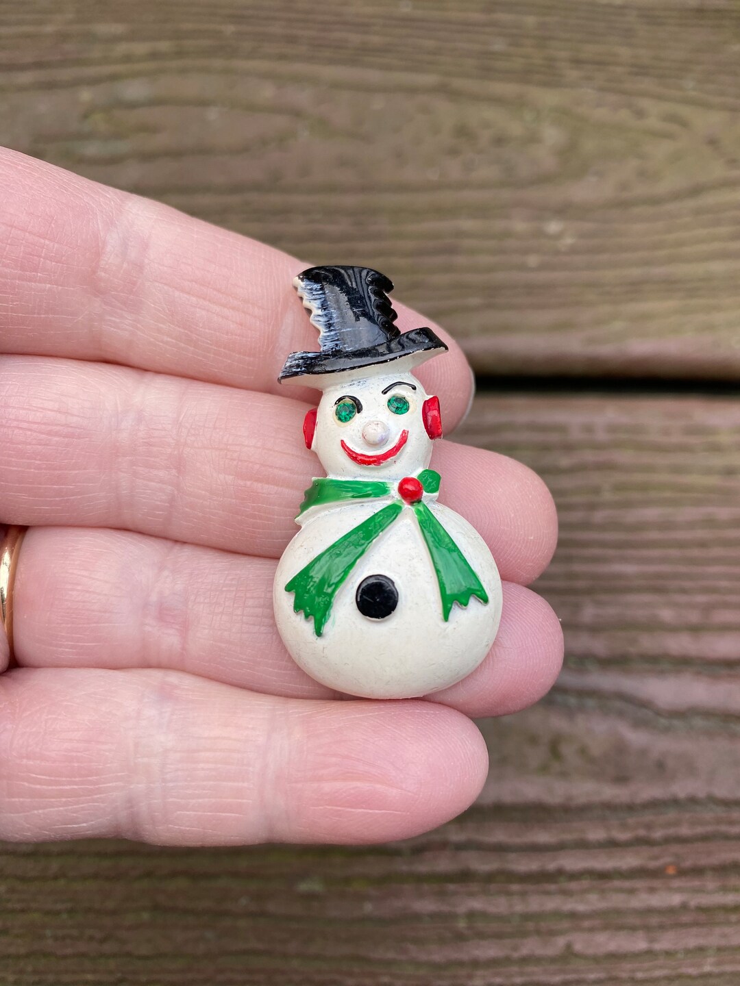 Vintage Jewelry Signed Beatrix Adorable 1960s Enamel Snowman Pin Brooch ...