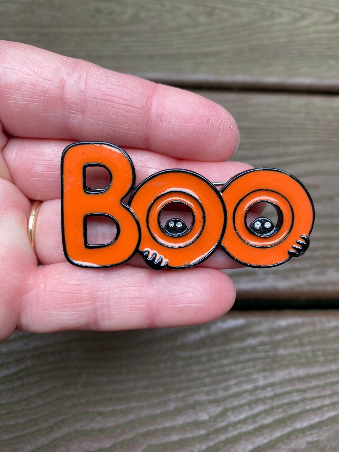 Vintage Jewelry Adorable Enamel and Rhinestone Boo With Monsters ...