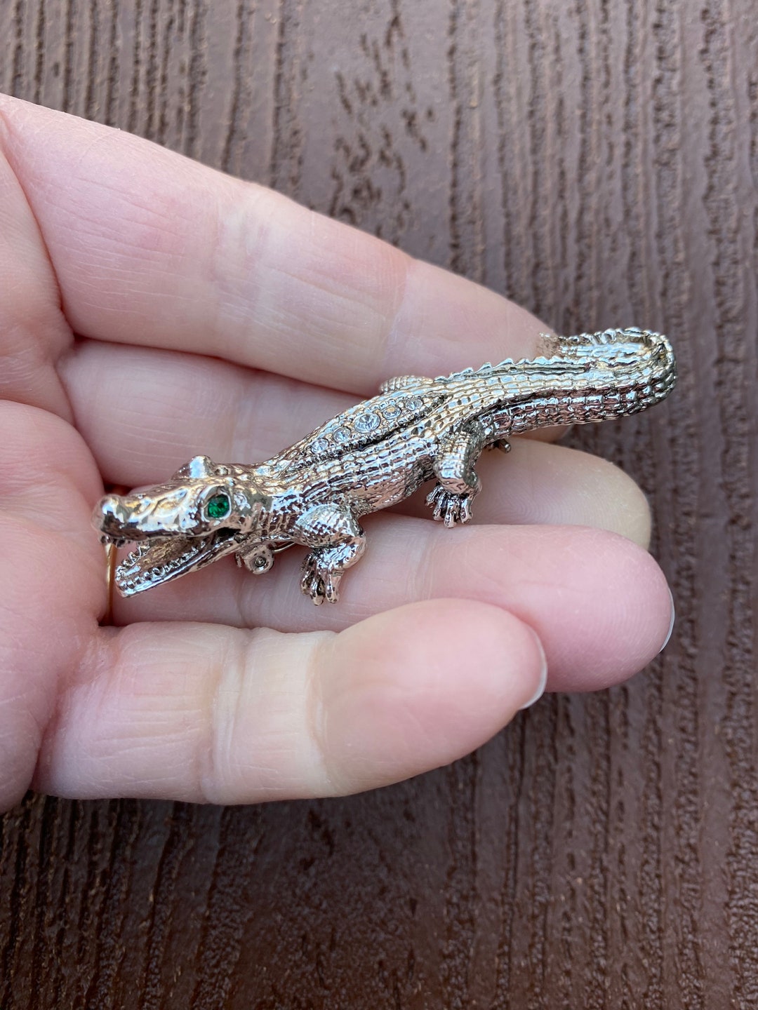 Vintage Jewelry Signed SFJ Beautiful Silver Tone and Rhinestone ...