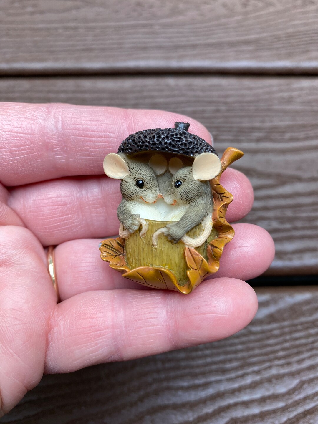 Vintage Jewelry Adorable Charming Tails Mice in Acorn on Fall Autumn ...