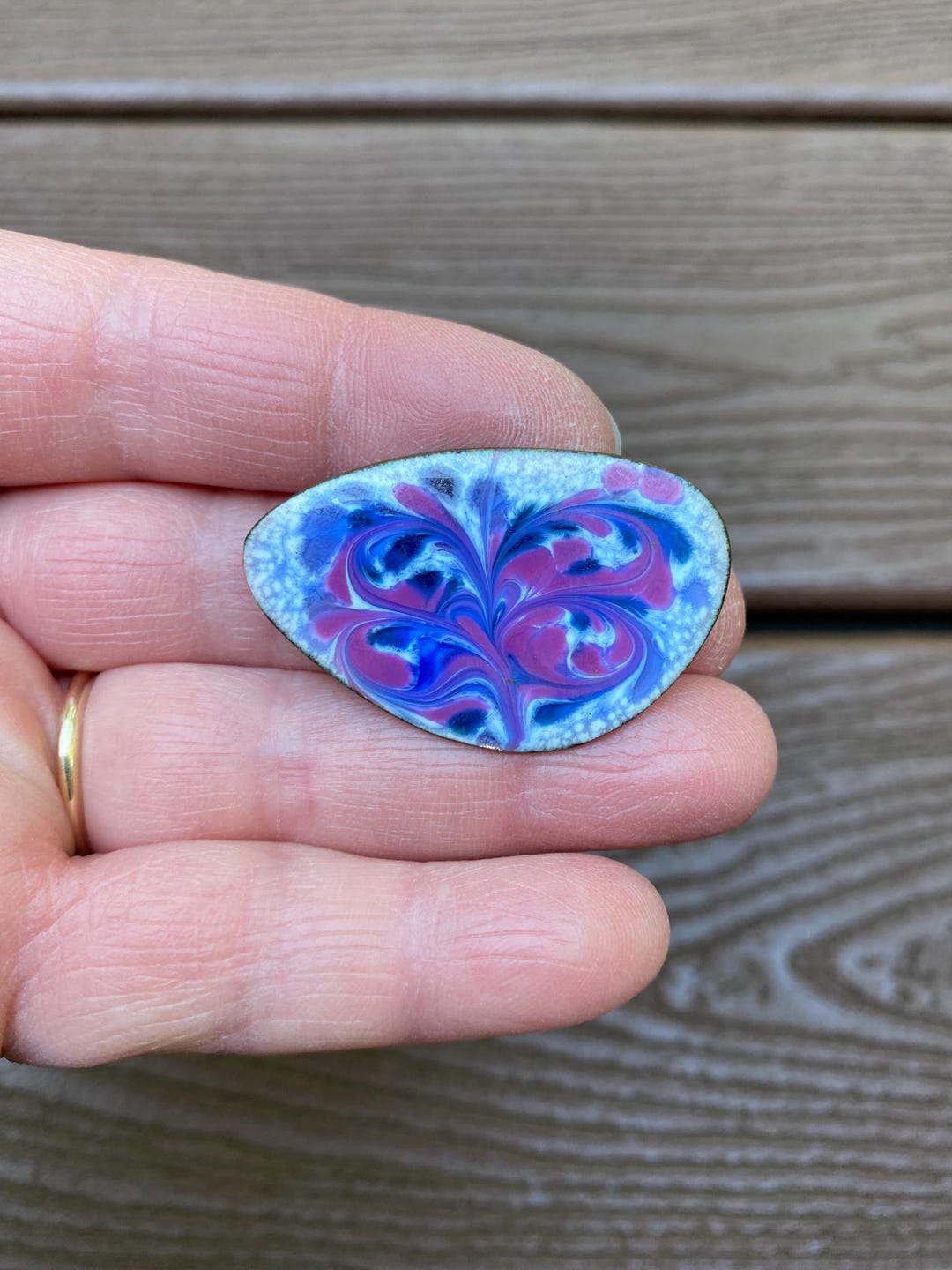 Vintage Jewelry Signed Inga Beautiful Mid Century Modern Blue and Pink ...