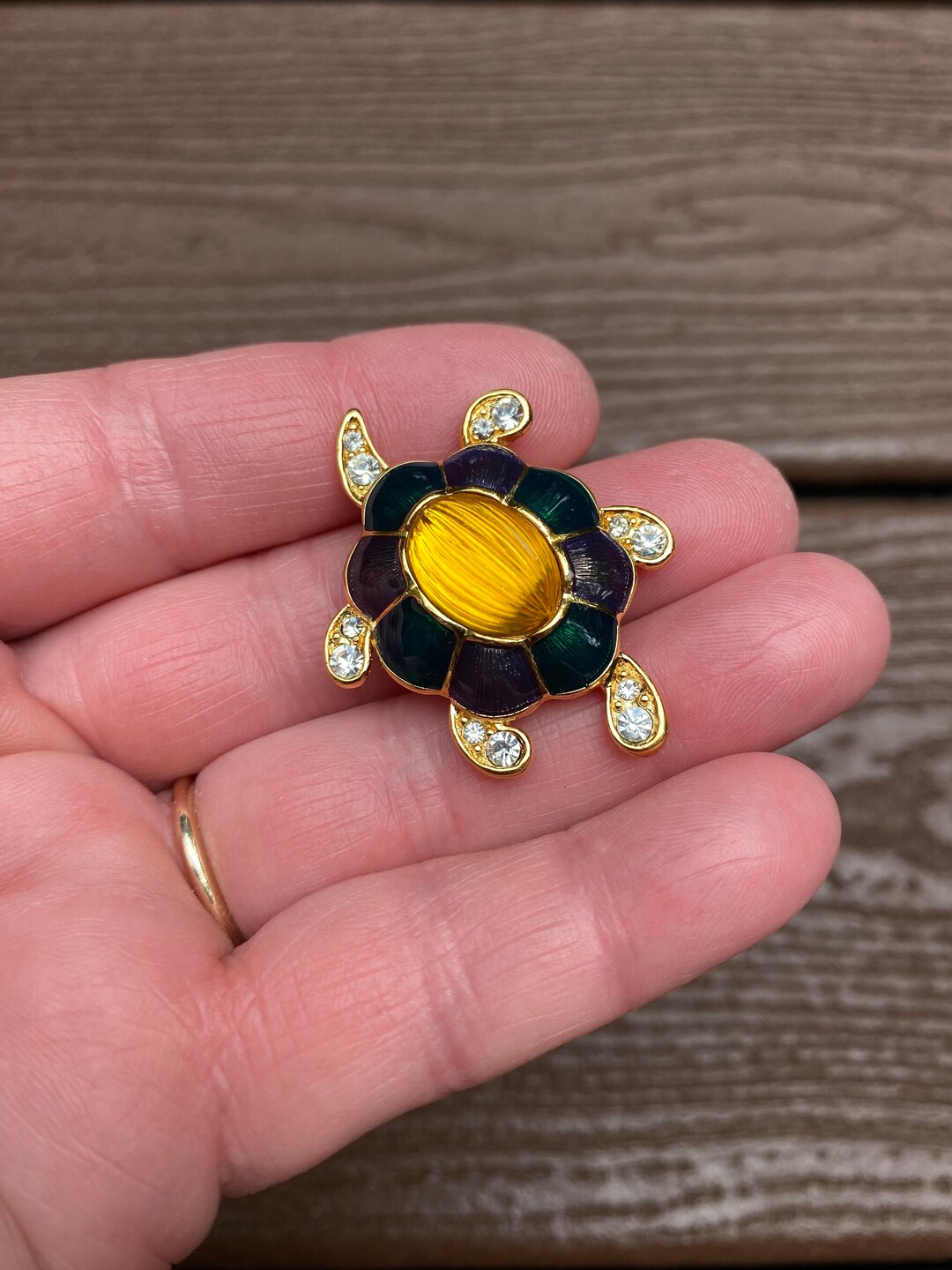 Vintage Jewelry Signed Monet Gorgeous Molded Cabochon With Enamel and ...