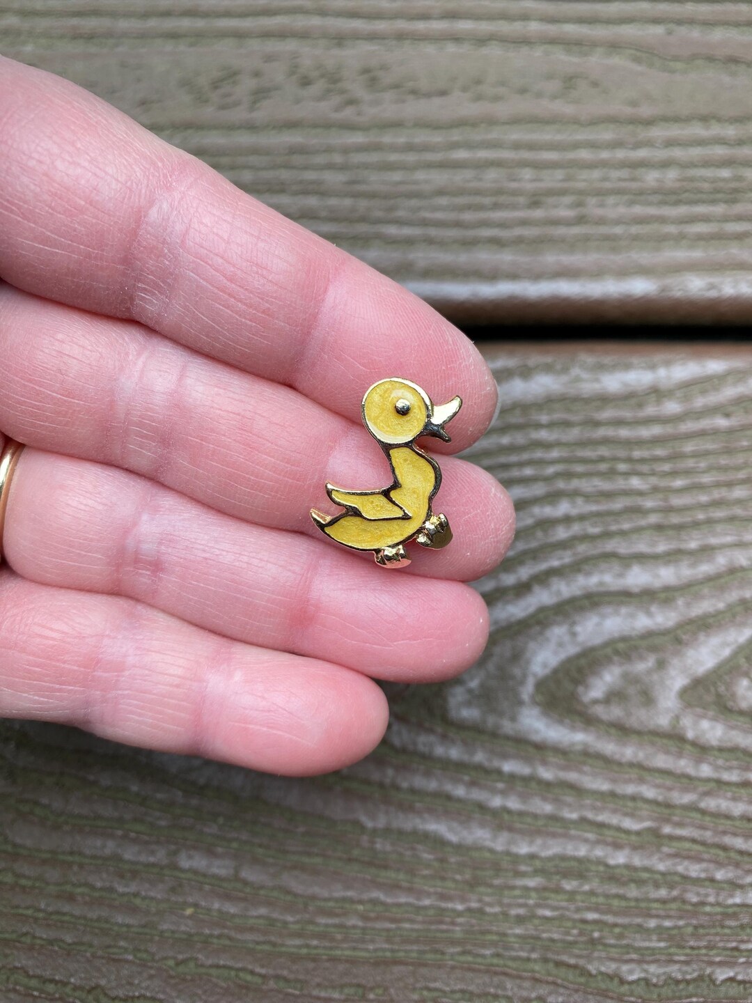 Vintage Jewelry Adorable Enamel and Gold Tone Little Duck Pin Brooch - Etsy