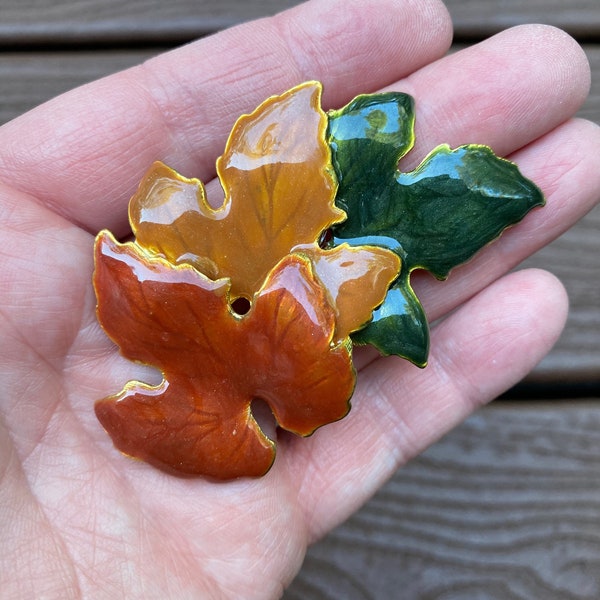 Autumn Leaf Brooch - Etsy