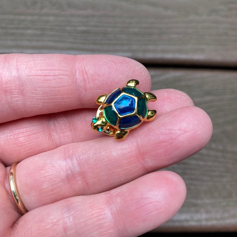 Turtle Enamel Pin - Etsy