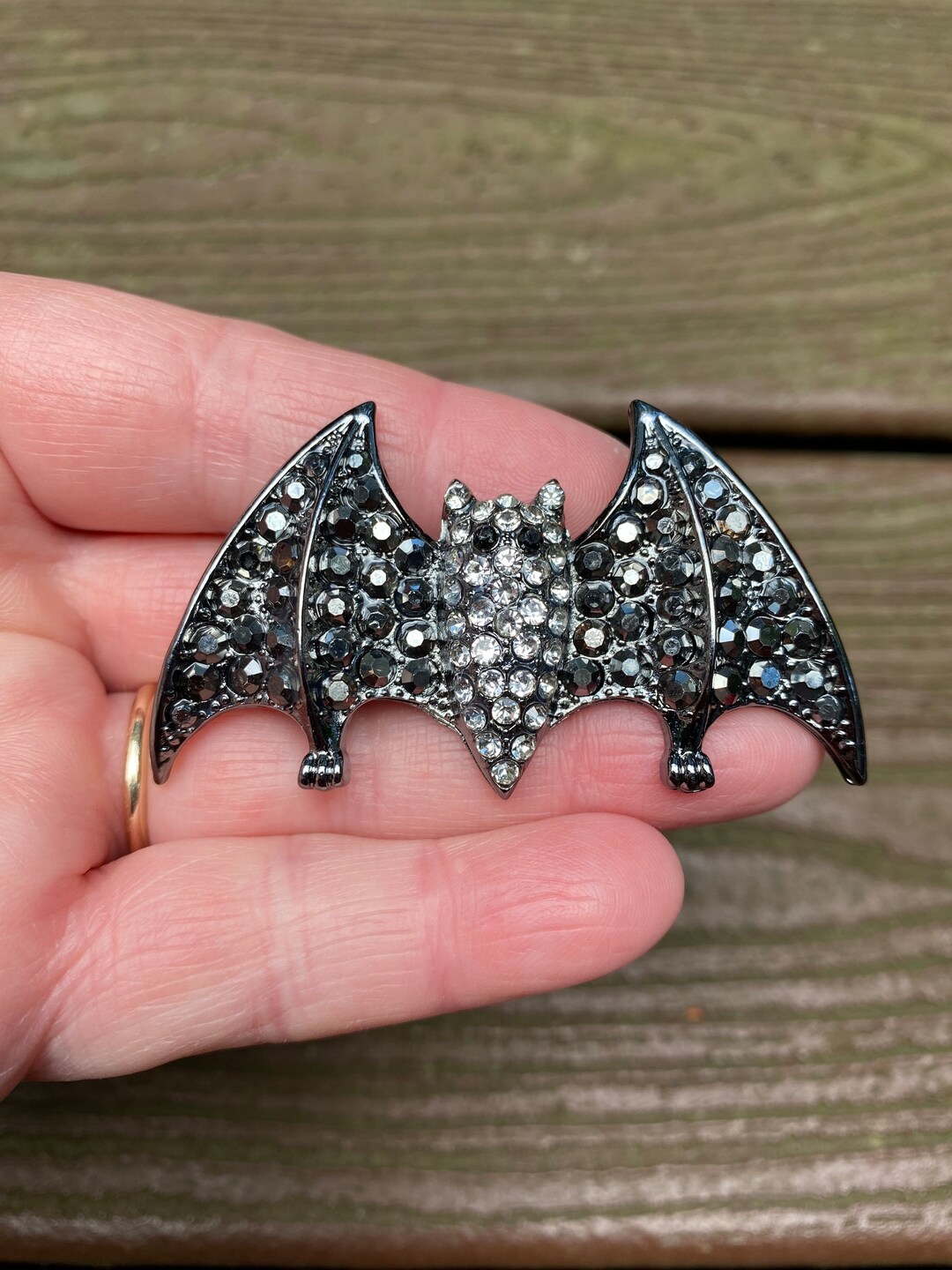 Vintage Adorable Blingy Rhinestone Bat Halloween Hair Barrette - Etsy