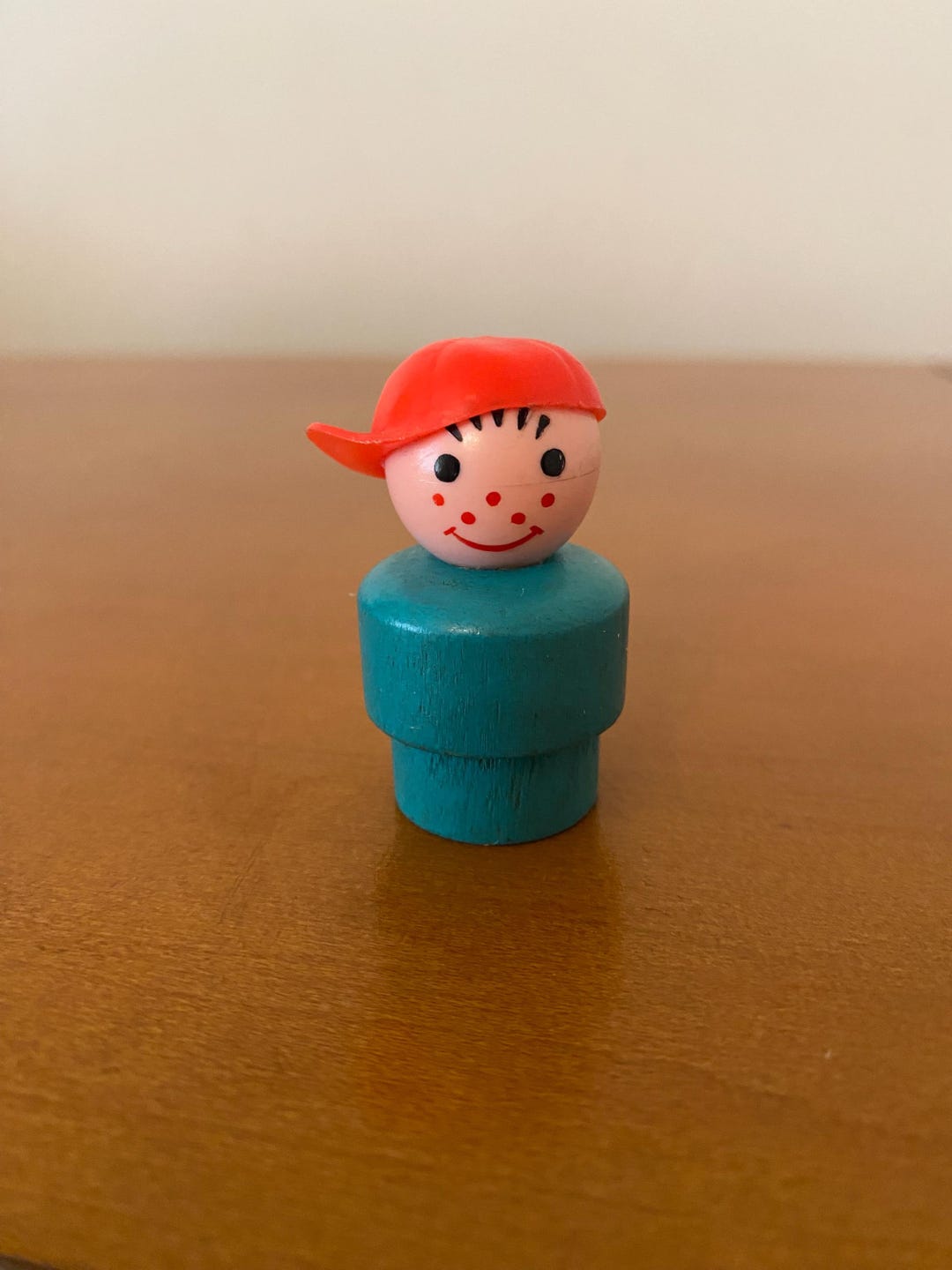 Vintage Fisher-price Little People Wood Turquoise Snowmobile Boy - Etsy