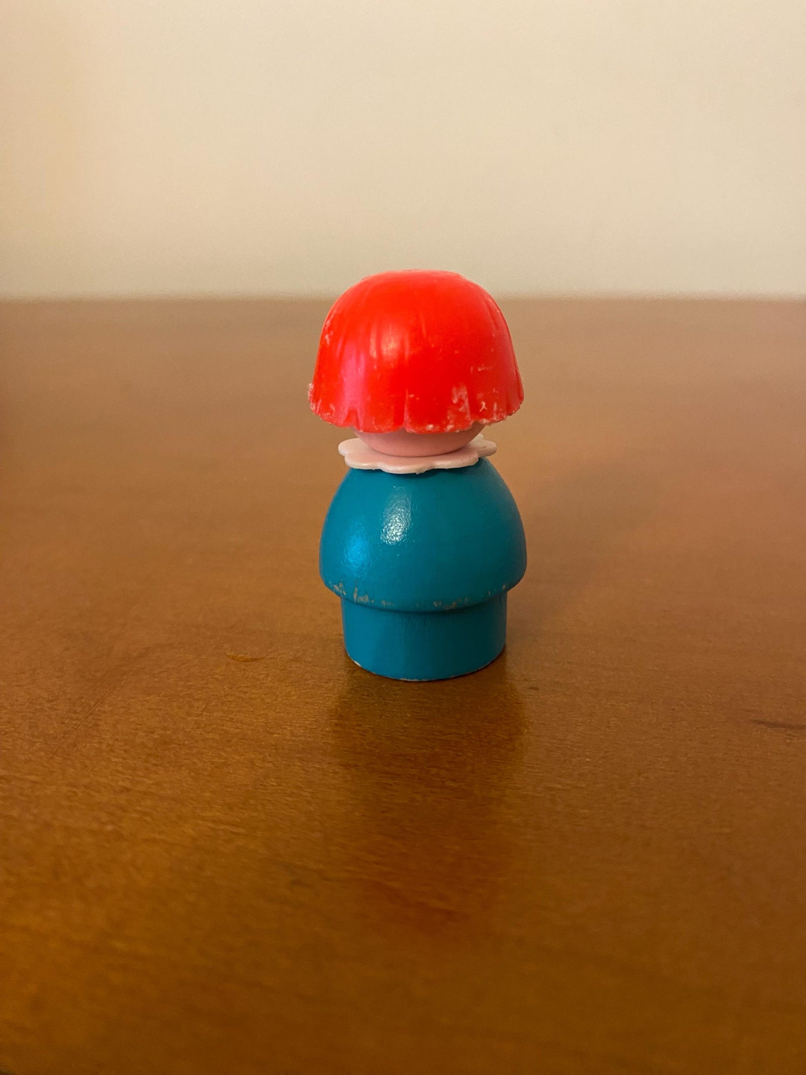 Vintage Fisher-price Little People Wood & Plastic Turquoise Snowmobile ...