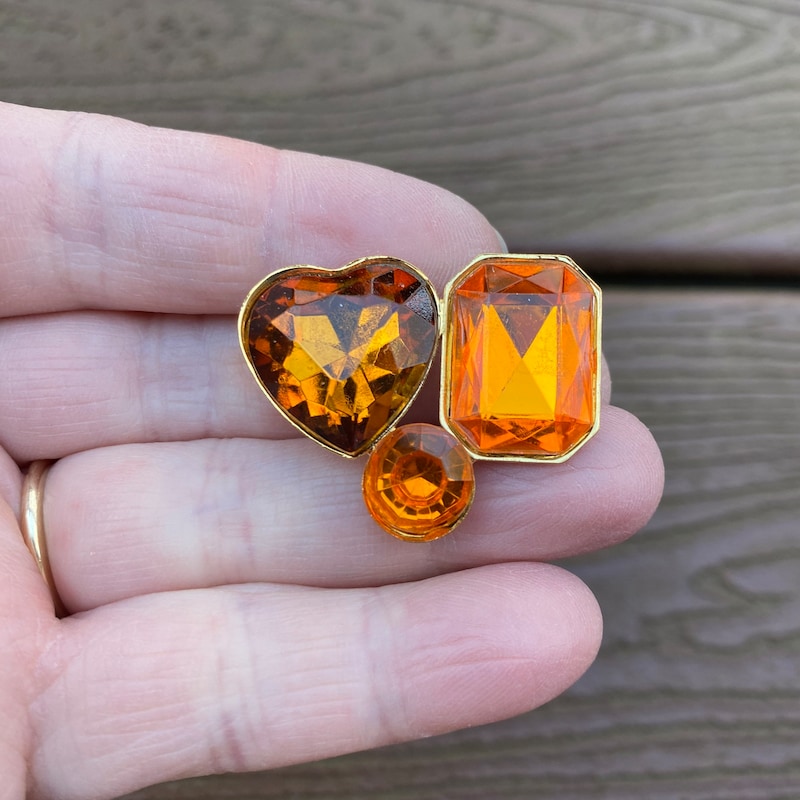 Orange Brooch - Etsy