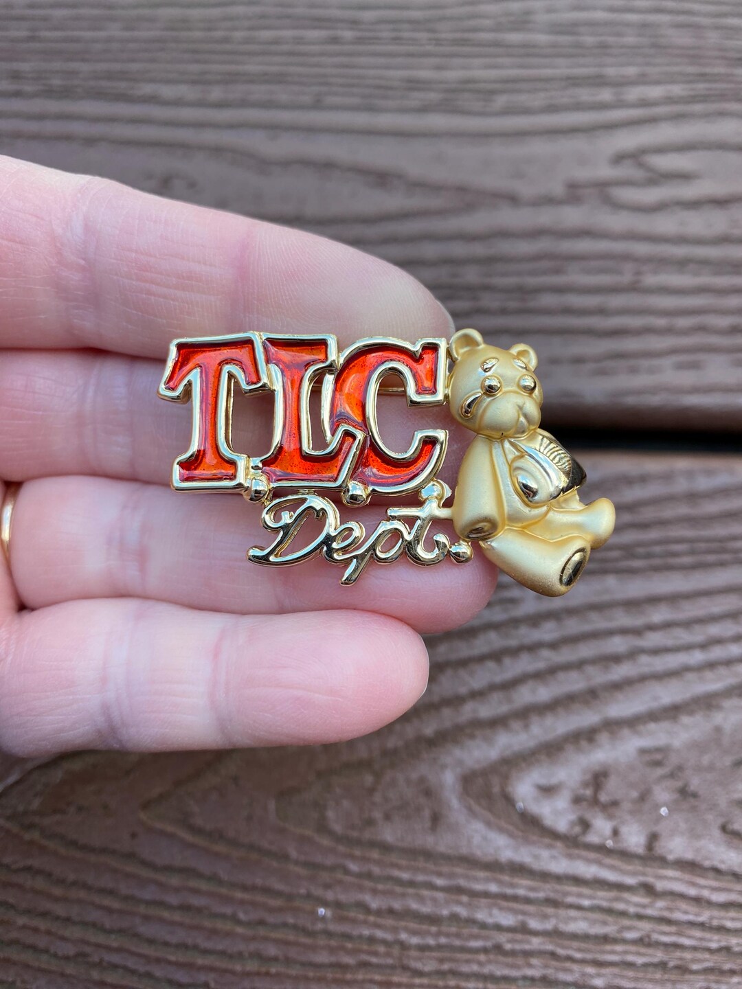 Vintage Jewelry Signed AJC Adorable TLC Dept Teddy Bear With Arm in ...