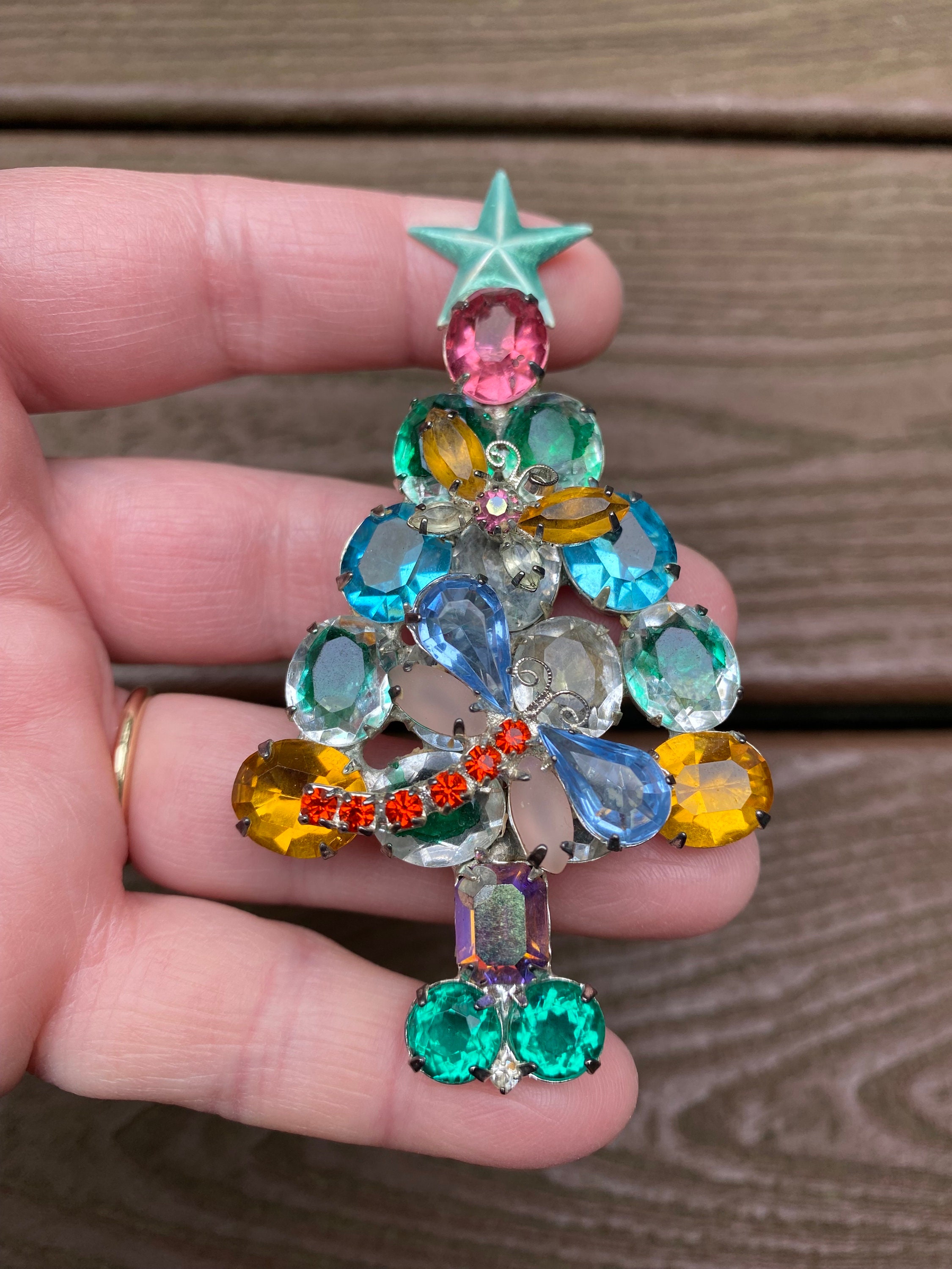 Vintage Jewelry Gorgeous Gale and Friends Rhinestone Christmas Tree ...