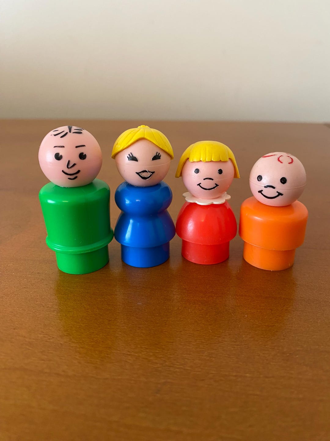 Vintage Fisher-price Little People Plastic Family Dad Mom Boy Girl - Etsy