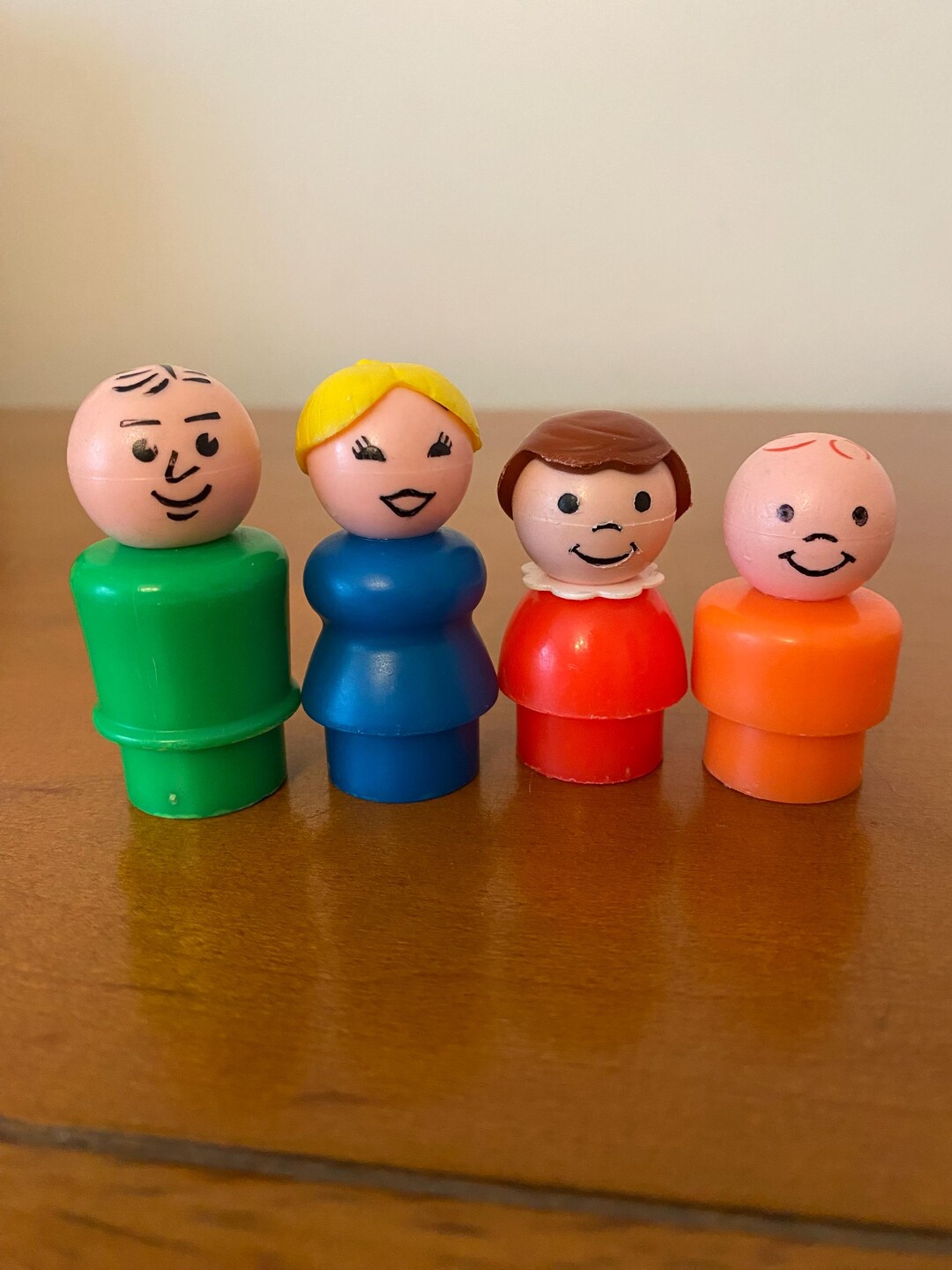Vintage Fisher-price Little People Plastic Family Dad Mom Boy Girl - Etsy