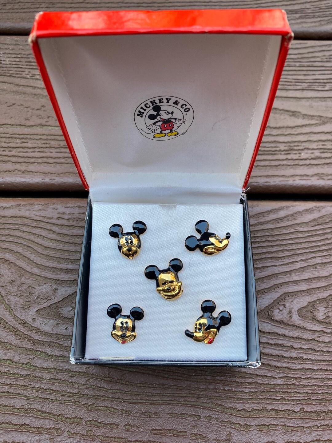 Vintage Jewelry Beautiful Napier Gold Tone and Enamel Disney Mickey ...