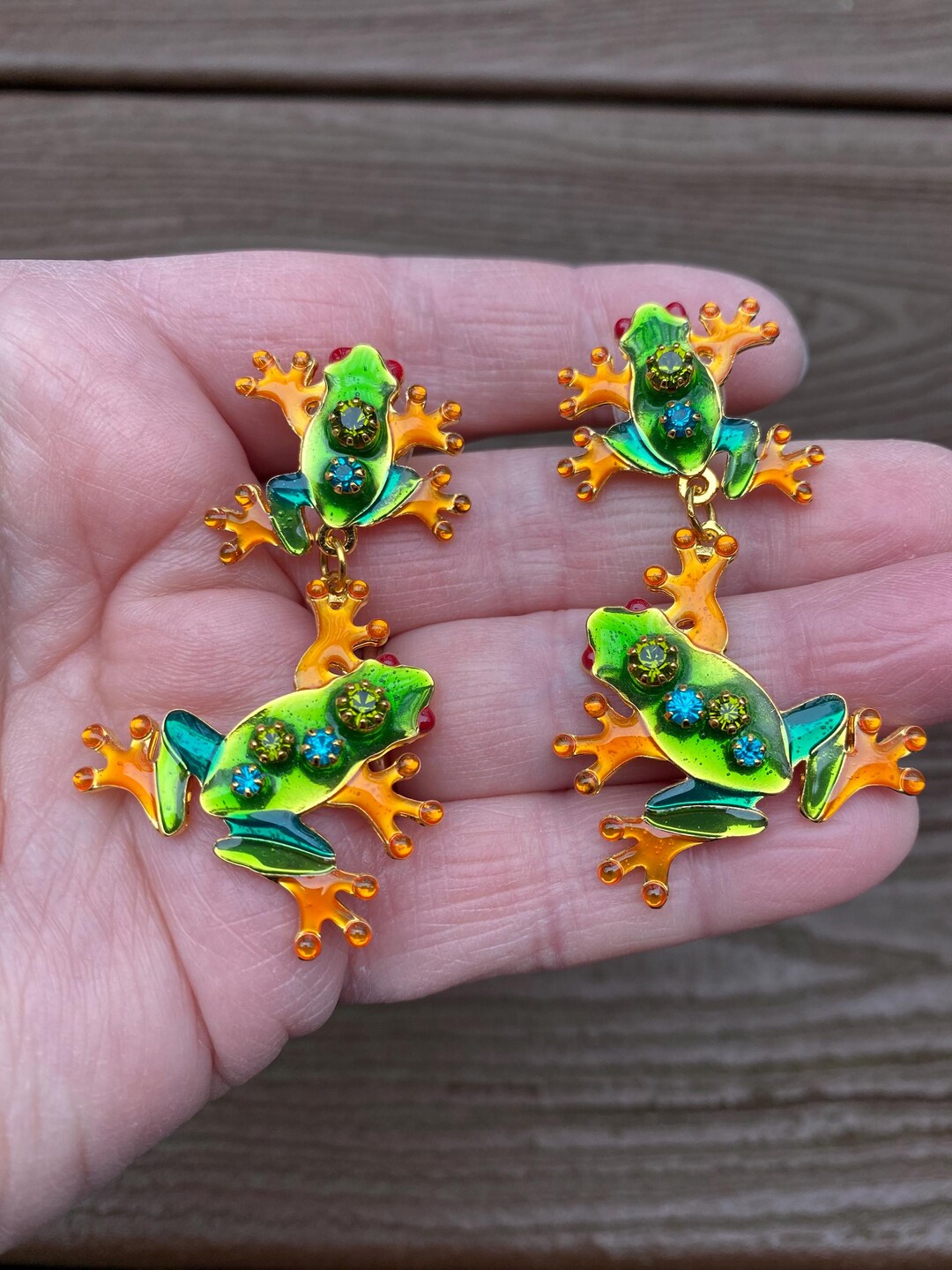 Vintage Jewelry Signed LATR Lunch at the Ritz Gorgeous Tree Frog ...