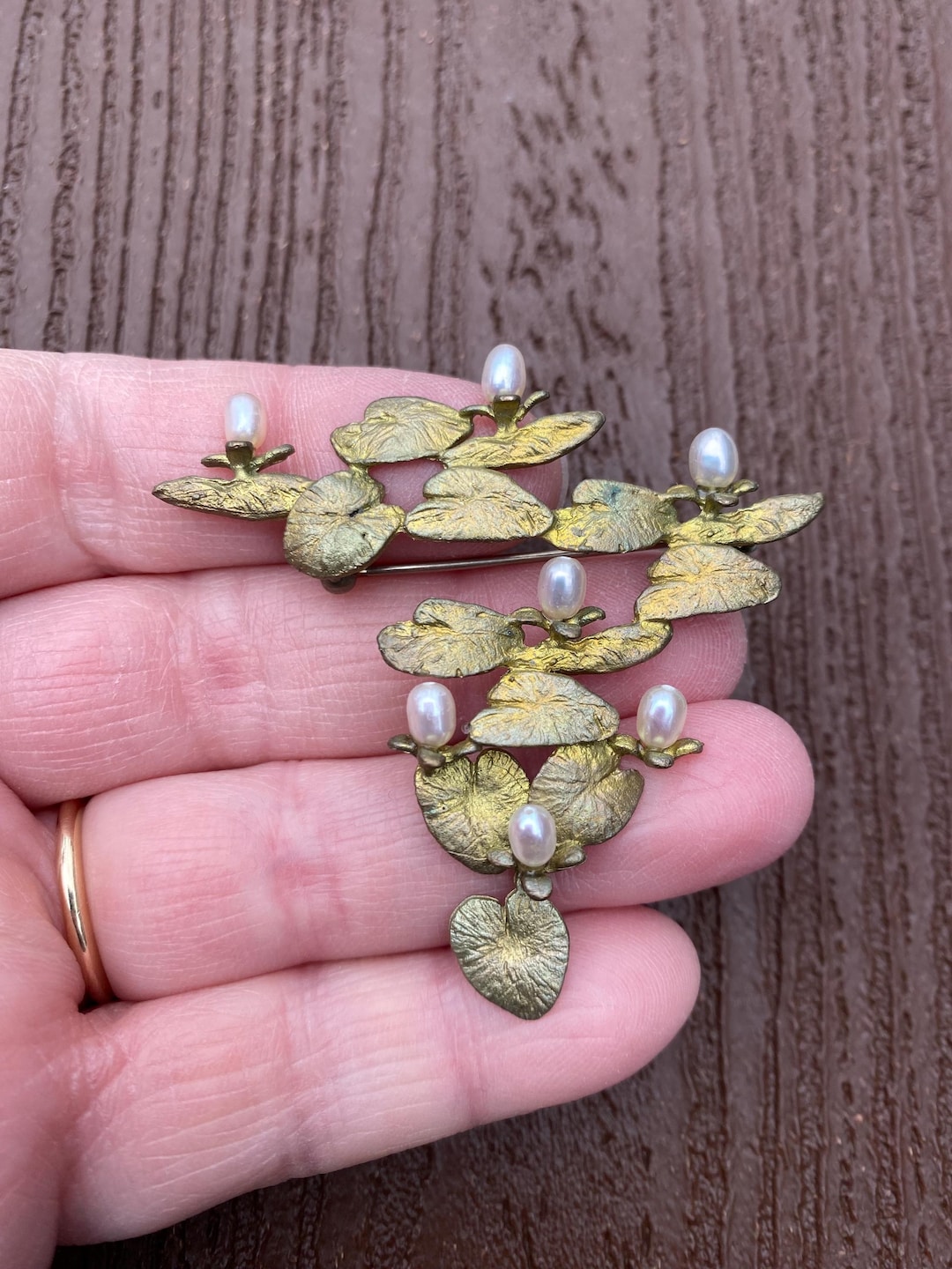 Vintage Jewelry Gorgeous Michael Michaud Water Lilies Lily Pad With ...