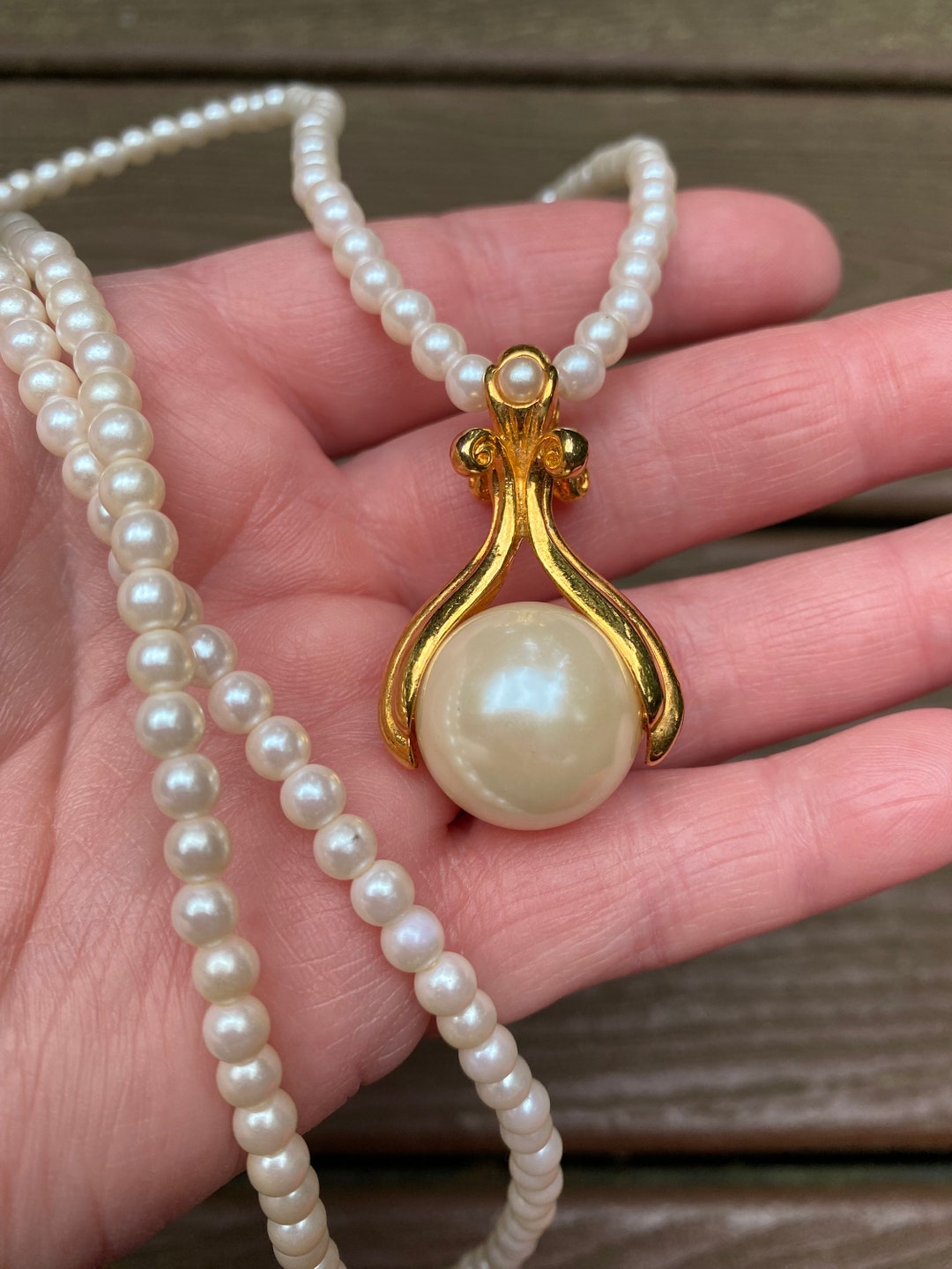 Vintage Jewelry Signed Nina Ricci Avon Gorgeous Pearl and Gold Tone ...
