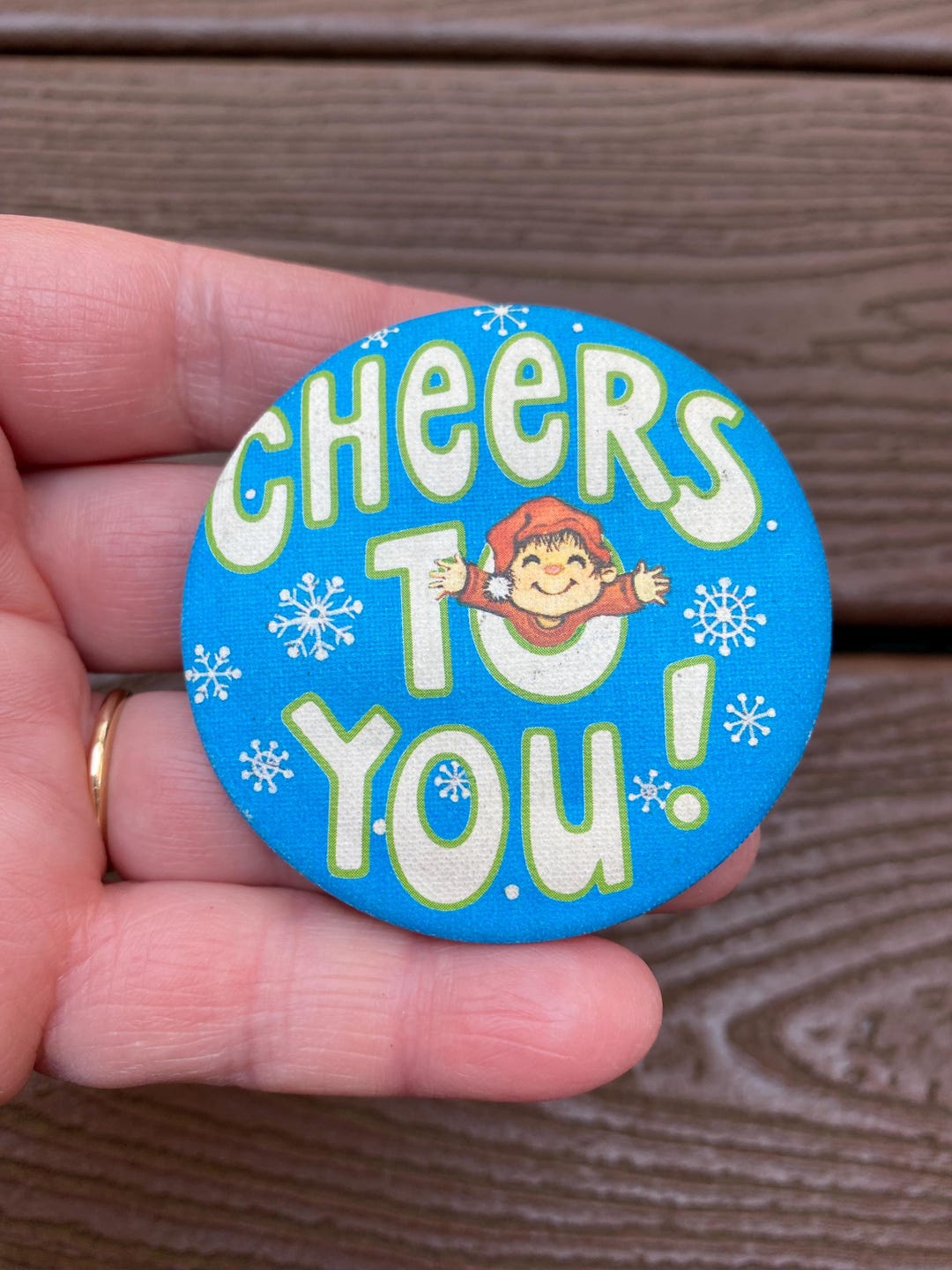 Vintage Jewelry Signed Hallmark Adorable Christmas Cheers to You With ...