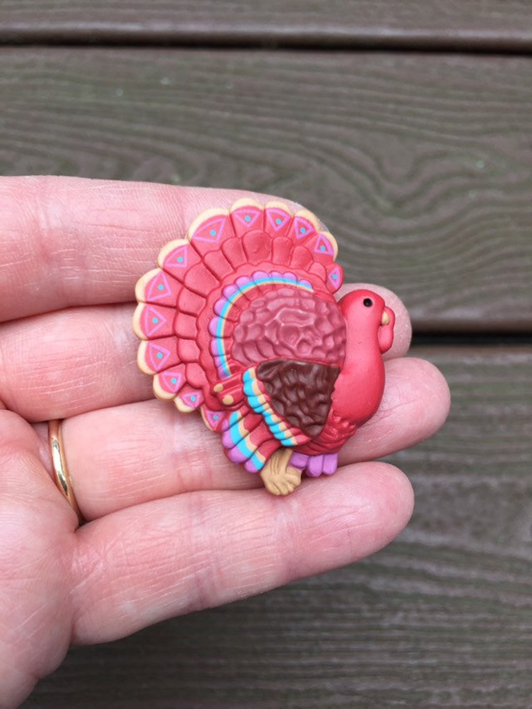 Vintage Jewelry Lovely Hallmark Fall Autumn Thanksgiving Turkey Pin ...