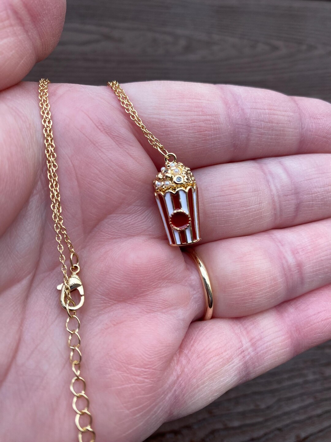 Vintage Jewelry Beautiful Enamel Pearl and Crystal Rhinestone Popcorn ...