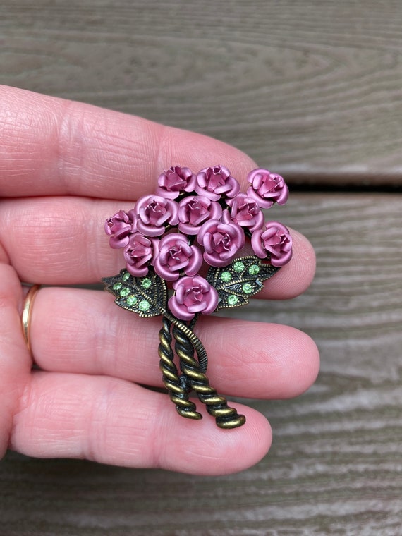 Vintage Jewelry Signed Avon Stunning Bouquet of Pink Rose - Etsy