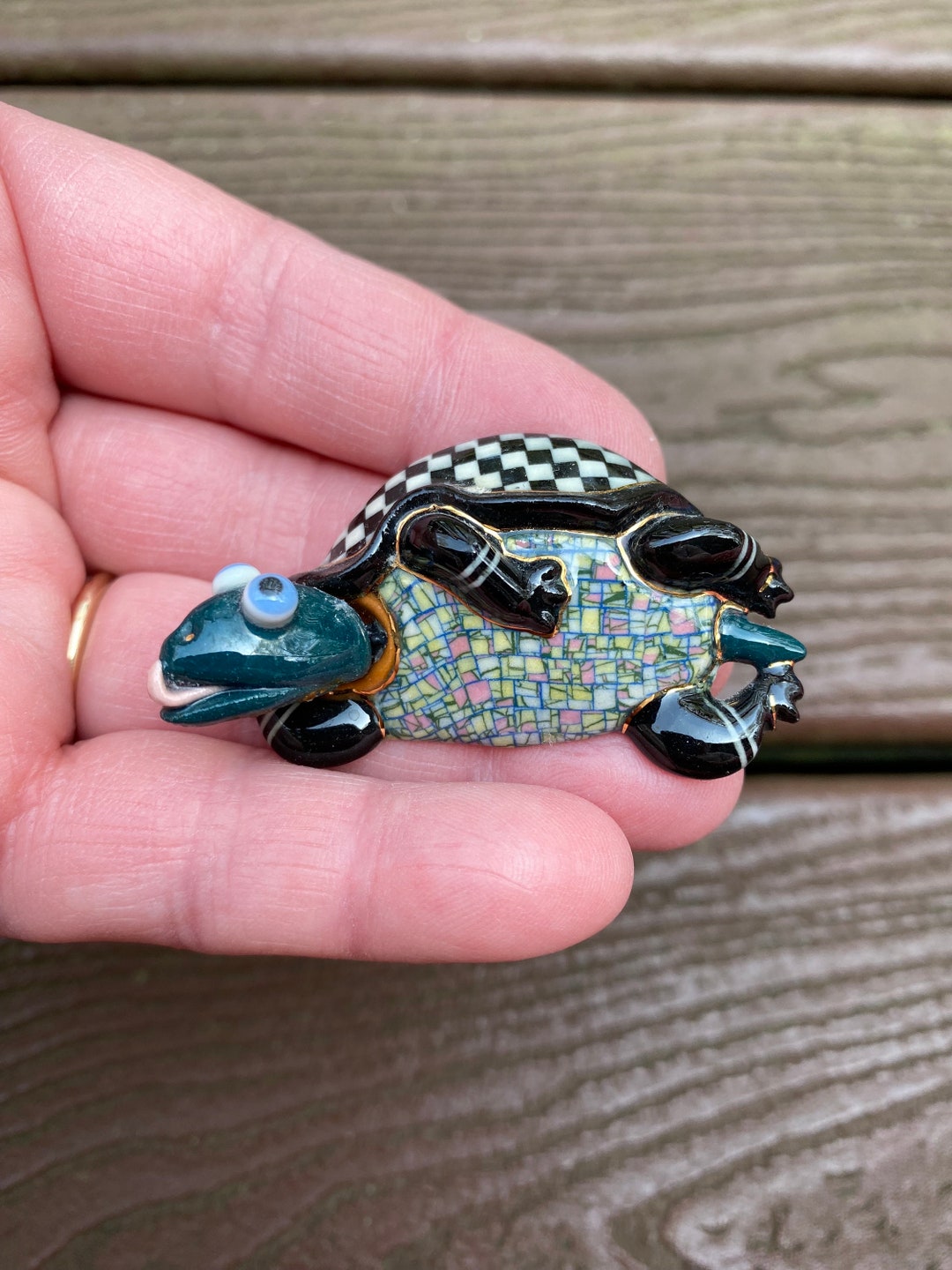 Vintage Jewelry Signed Jewelry 10 Cynthia Chuang Adorable Turtle Pin ...