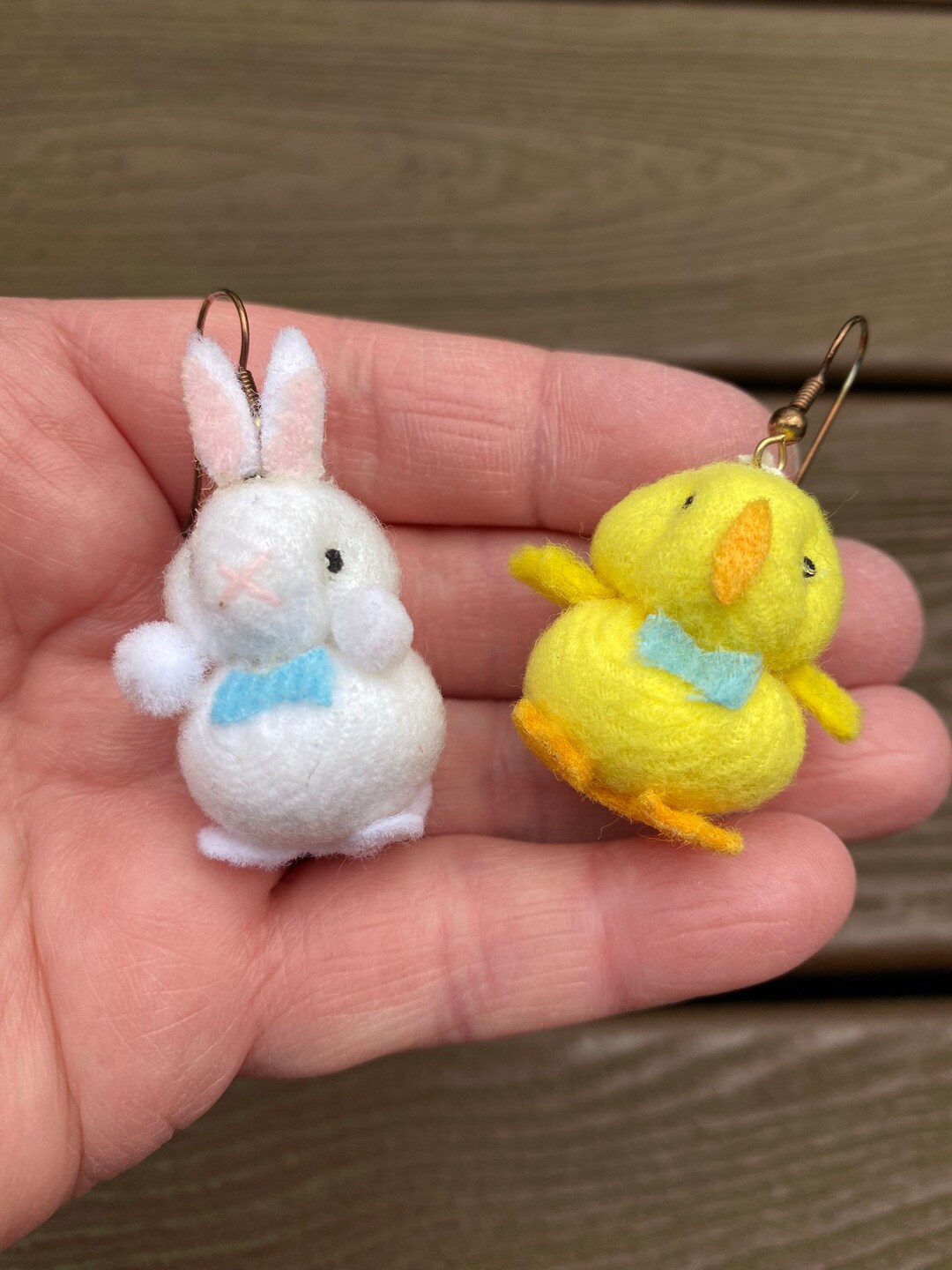 Vintage Jewelry Adorable Easter Bunny Rabbit and Chick Pierced Earrings ...