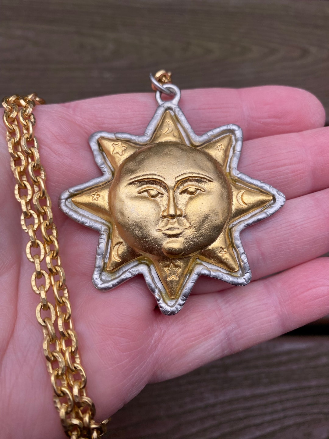 Vintage Jewelry Gorgeous Nan Roberts Sun Celestial Necklace - Etsy