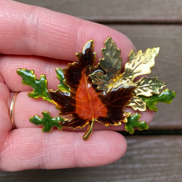Autumn Leaf Brooch - Etsy