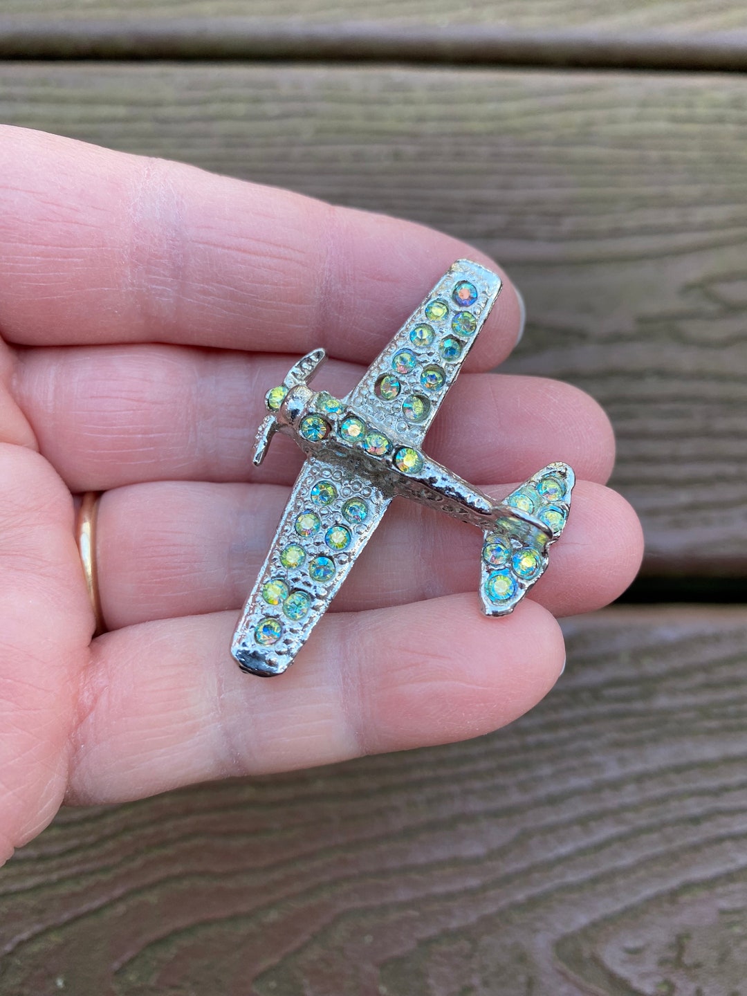 Vintage Jewelry 1950s Pot Metal and Aurora Borealis Rhinestone ...