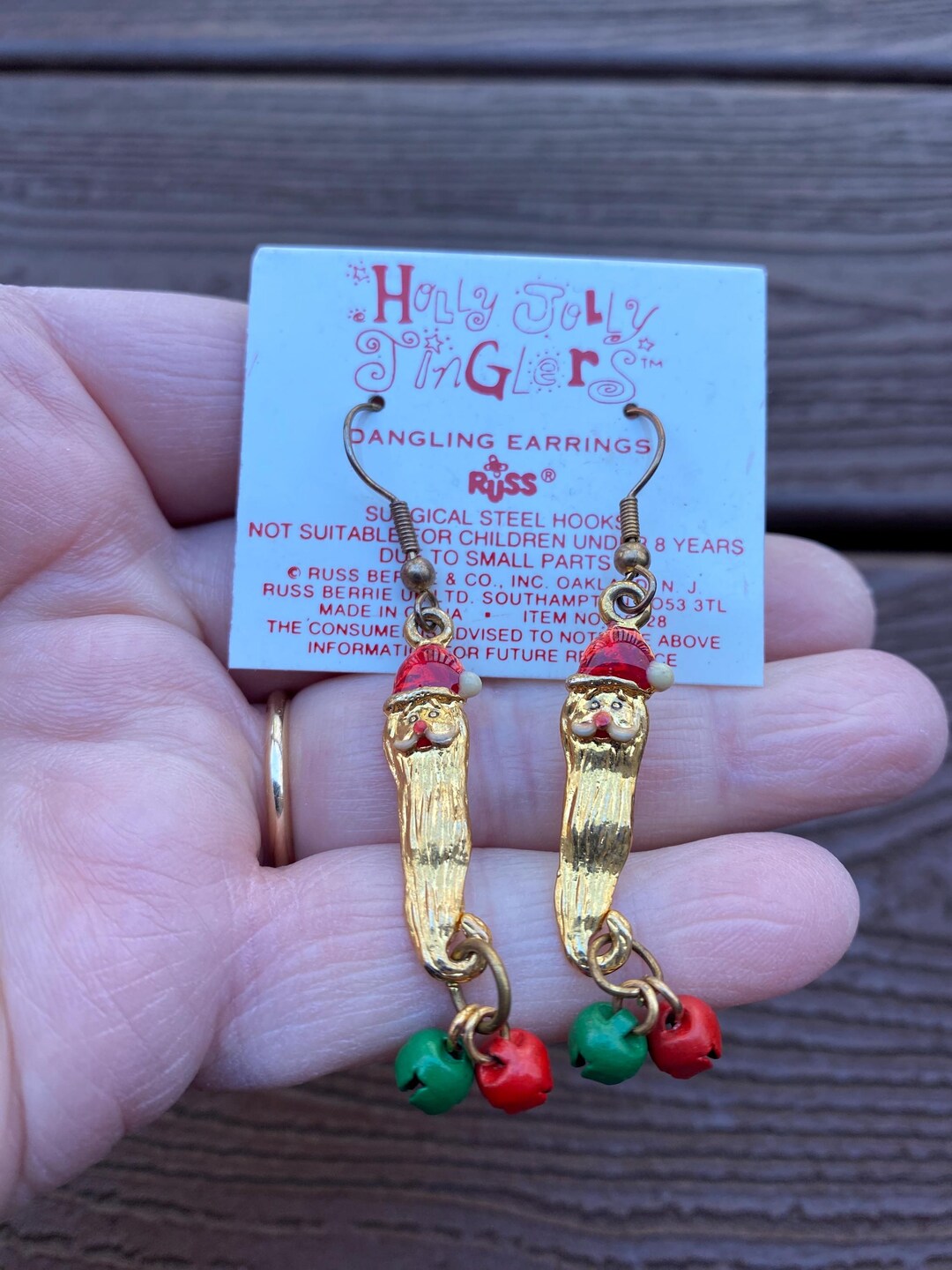 Vintage Jewelry Adorable Russ Holly Jolly Jinglers Santa With Jingle ...