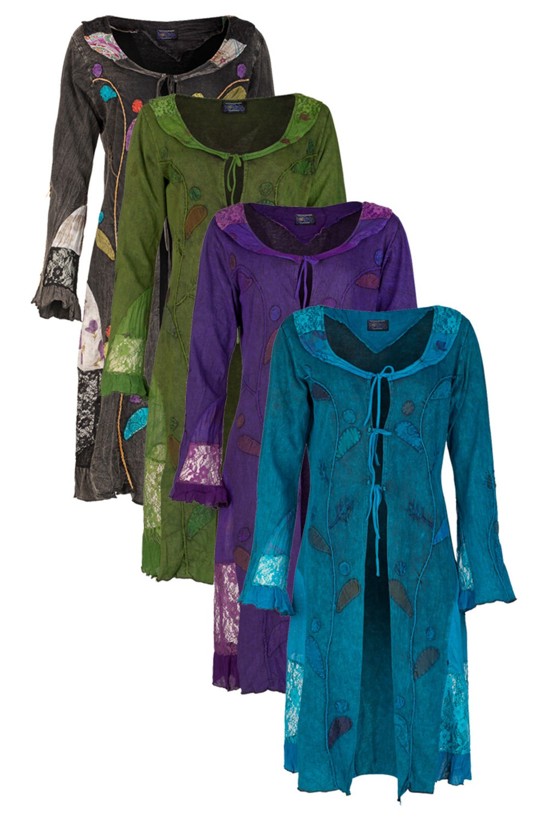 Pagan Long Jacket, Handfasting Coat, Hippie and Fairy Festival Clothing ...