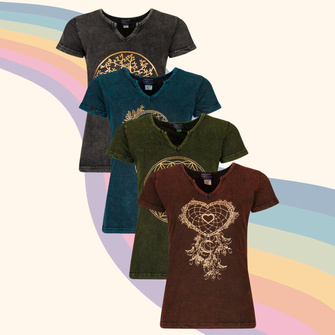 Unisex HIPPIE TOP Festival Clothing Dreamcatcher Tree of Life - Etsy UK