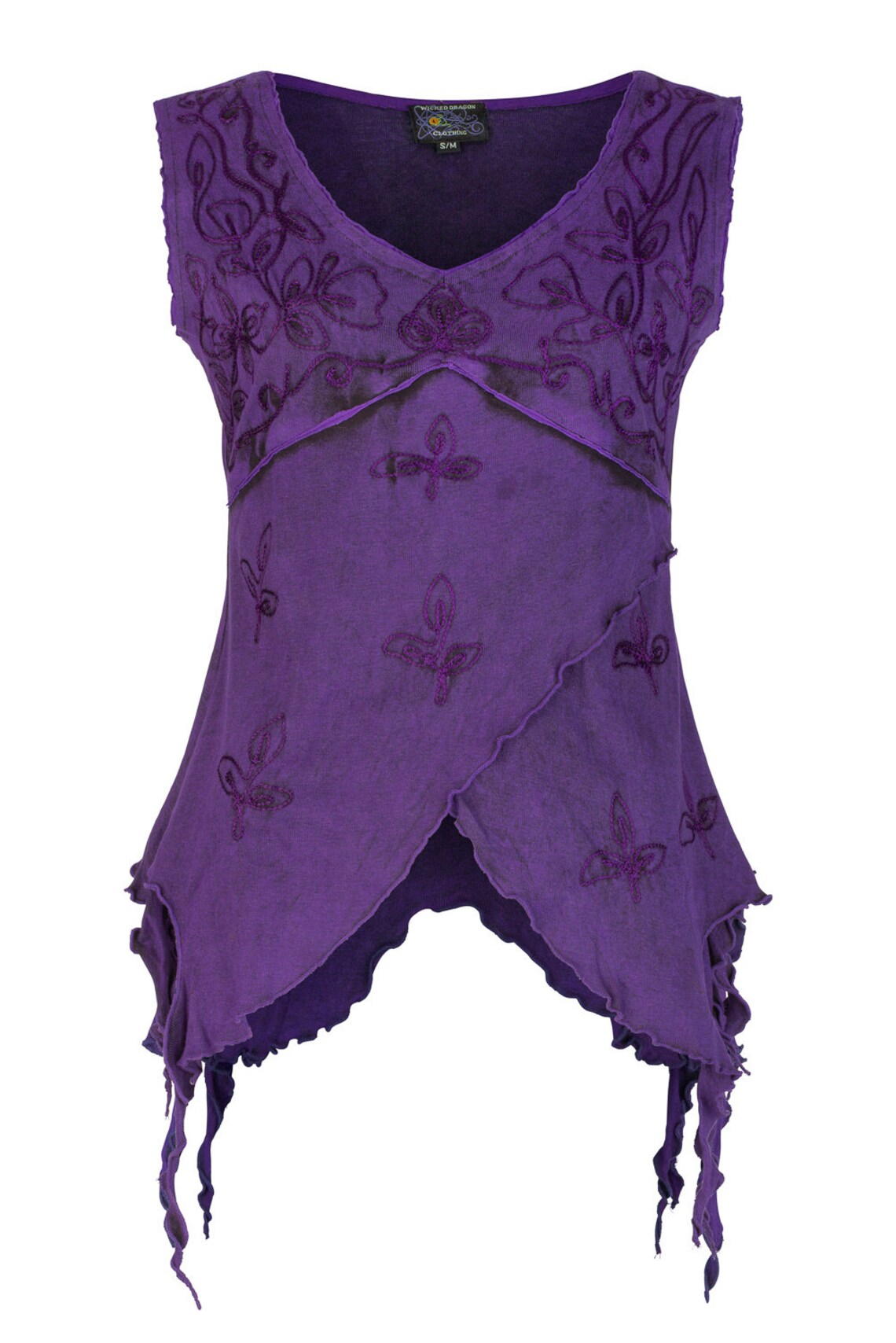 Embroidered PIXIE TOP Hippie Pointy Top Fairy Top Festival - Etsy