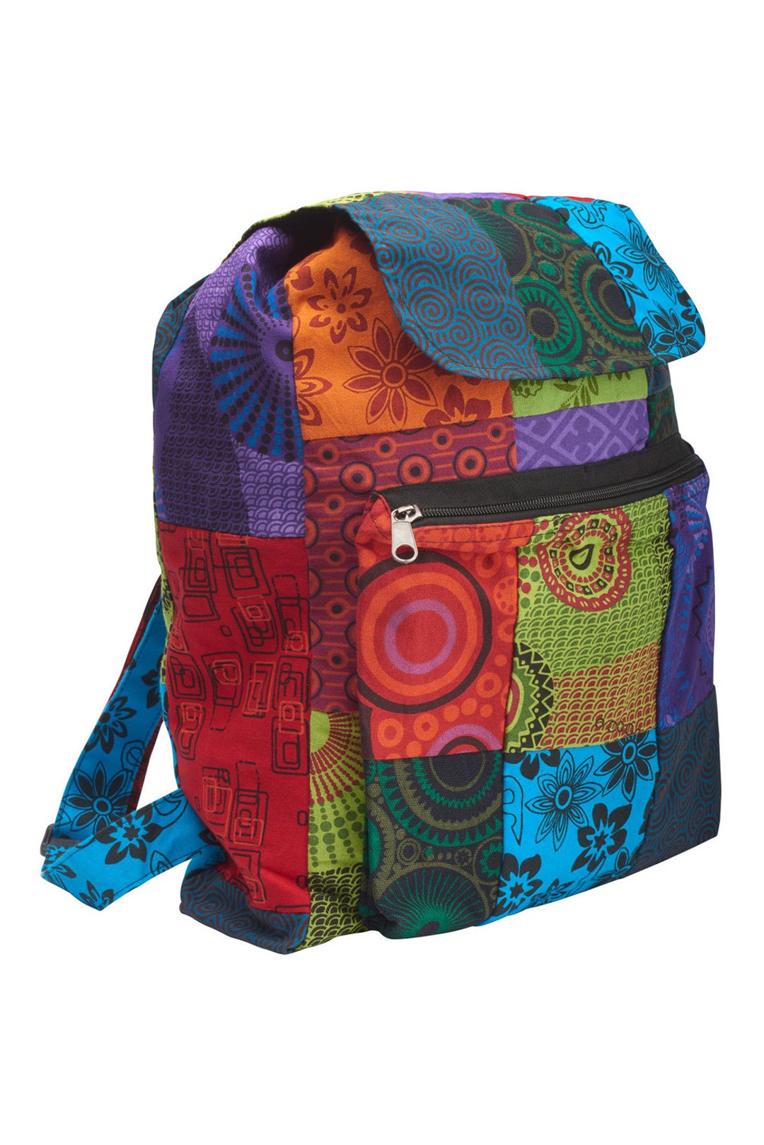 Colourful Patchwork Hippie Backpack - Etsy