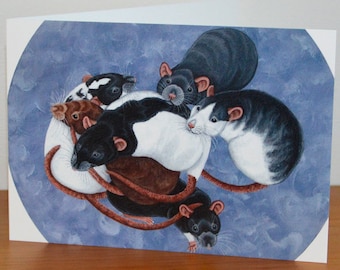 Family of Ratterflies Greetings Card Pet Rats With Butterfly - Etsy