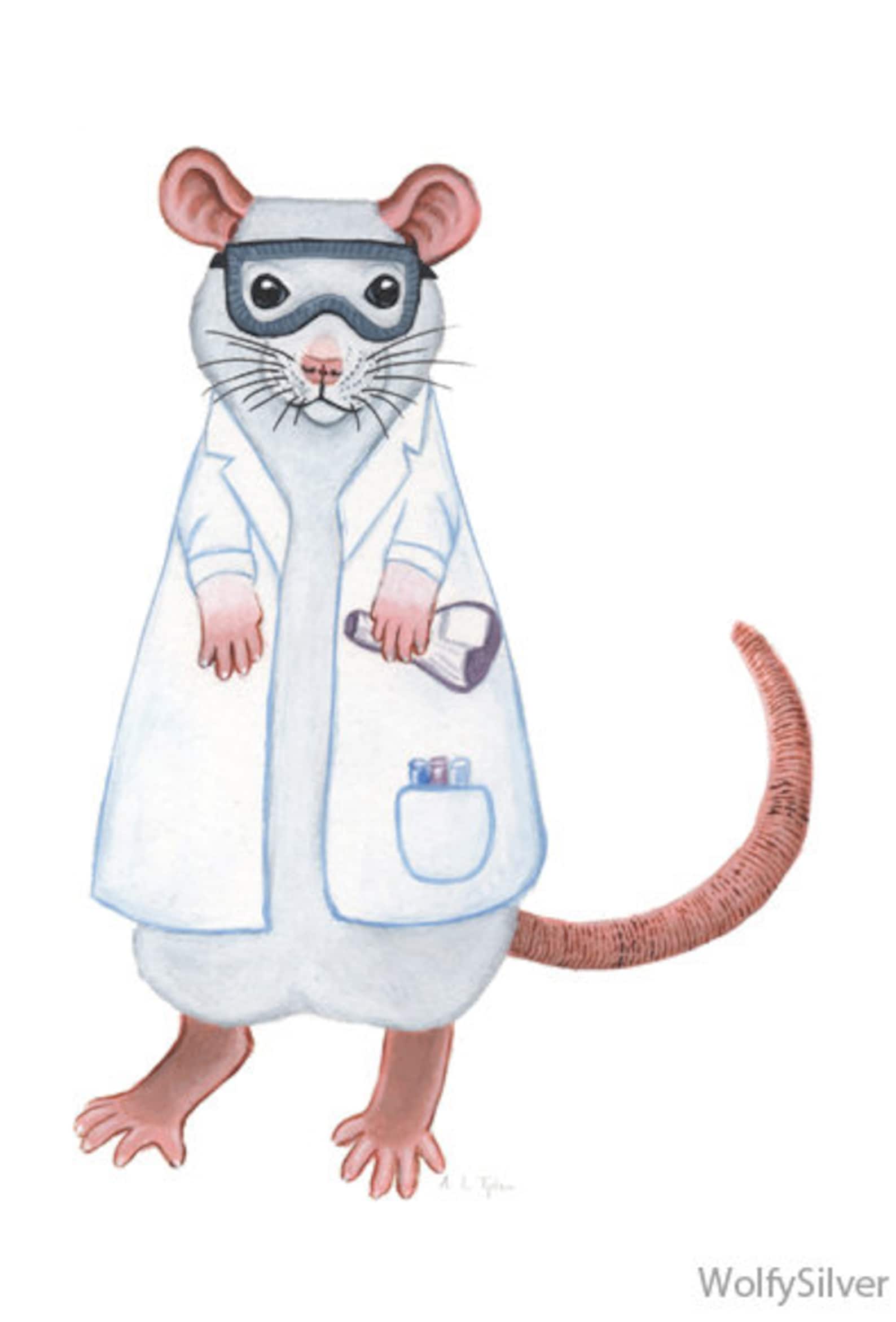 Lab Rat Greetings Card, Science Student, Lab Tech, Researcher, Card for ...
