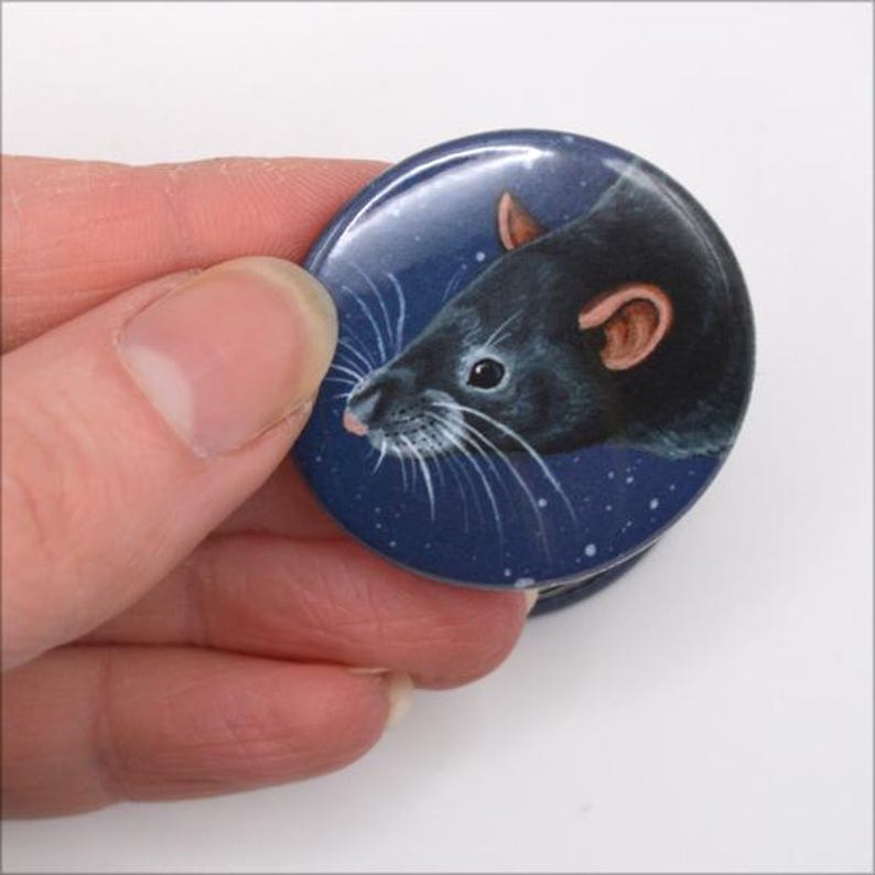 Rat Button Badges, Two Designs, Night Sky Design - Etsy