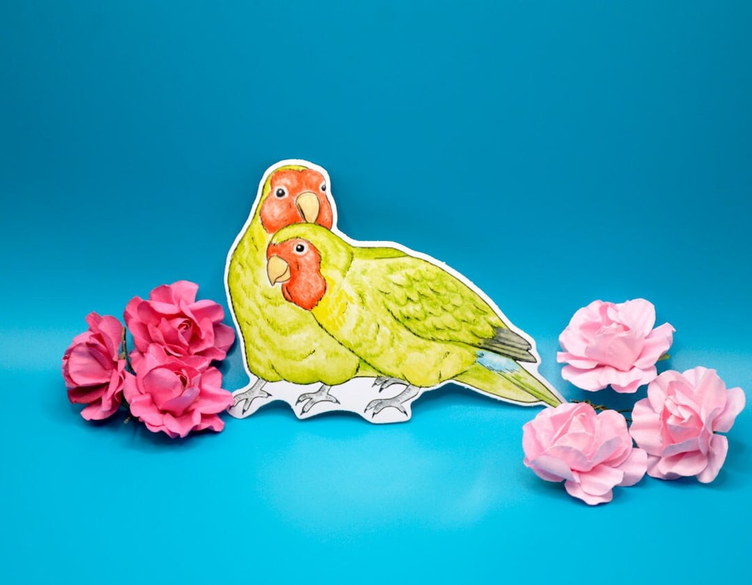Lovebirds Vinyl Sticker, Love Bird Sticker - Etsy