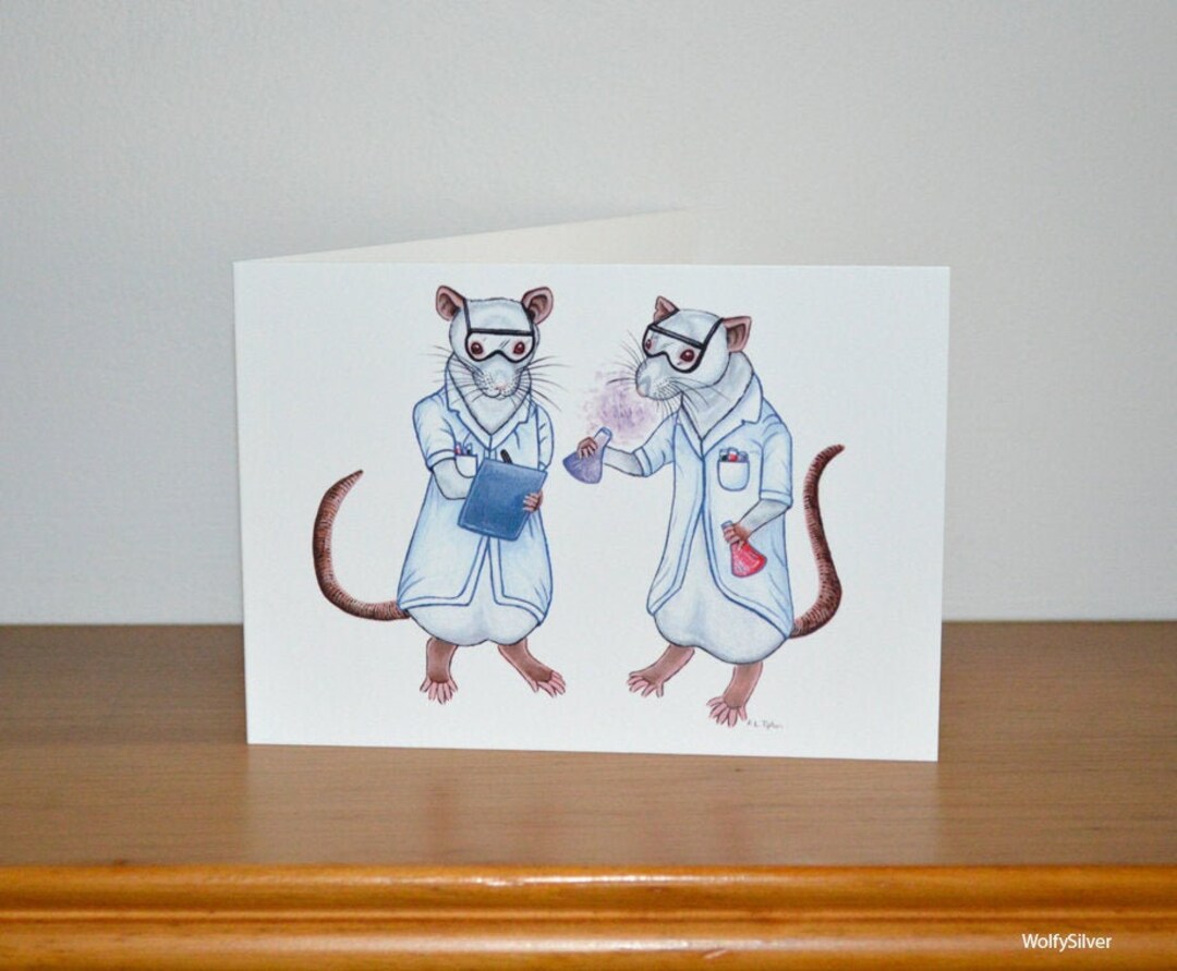 Lab Rats Greetings Card, Science Lover, Laboratory, Lab Tech Card ...
