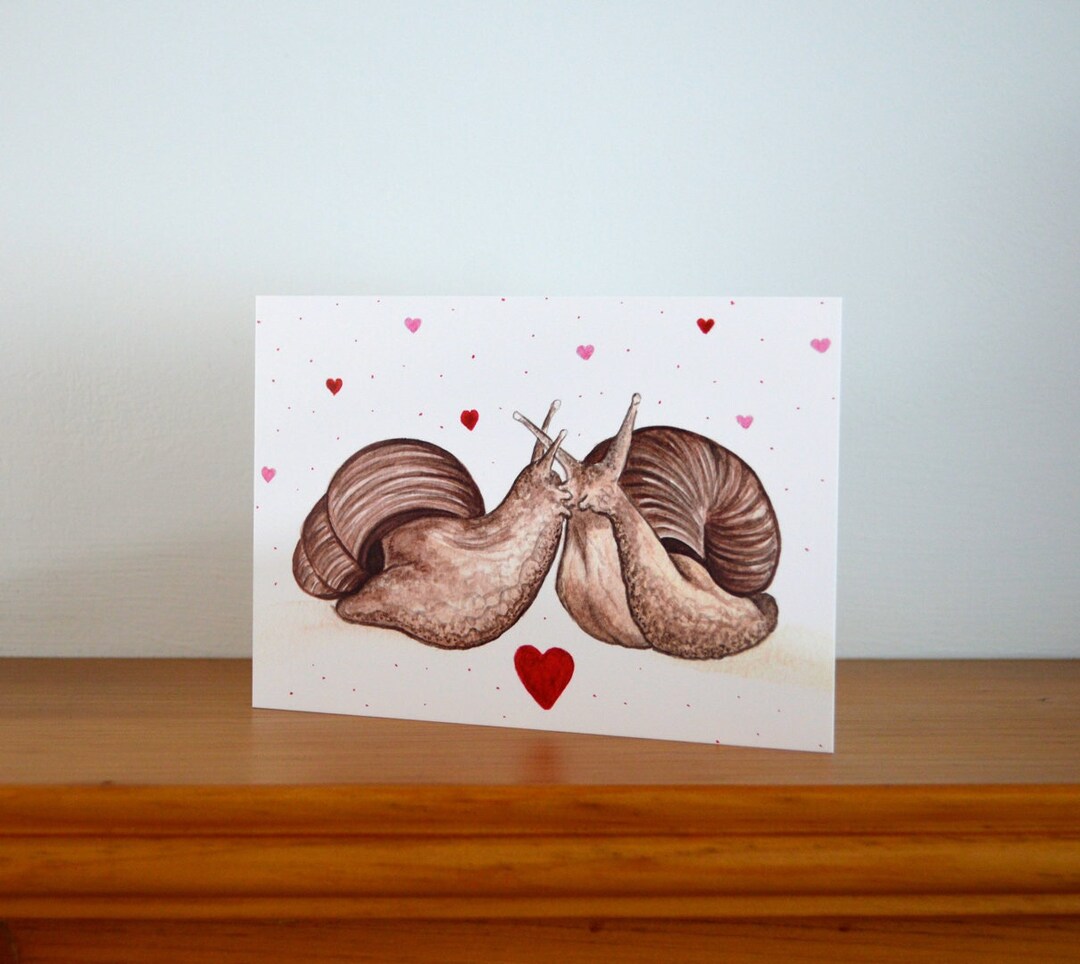 Snails Greetings Card, Love Snails, Giant African Land Snail Card ...