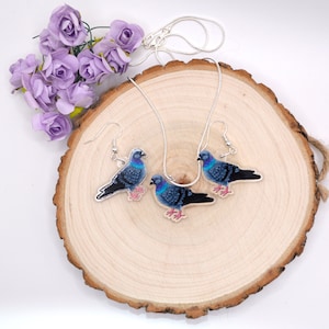 Pigeon Jewellery, Pigeon Earrings, Pigeon Necklace - Etsy
