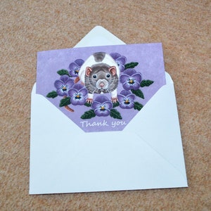 Thank You Rat Greetings Card, Thanks Note Card, for Rat Lovers, Vets ...