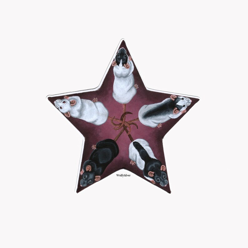 Rat King Vinyl Sticker Rats Sticker Rat Gift - Etsy