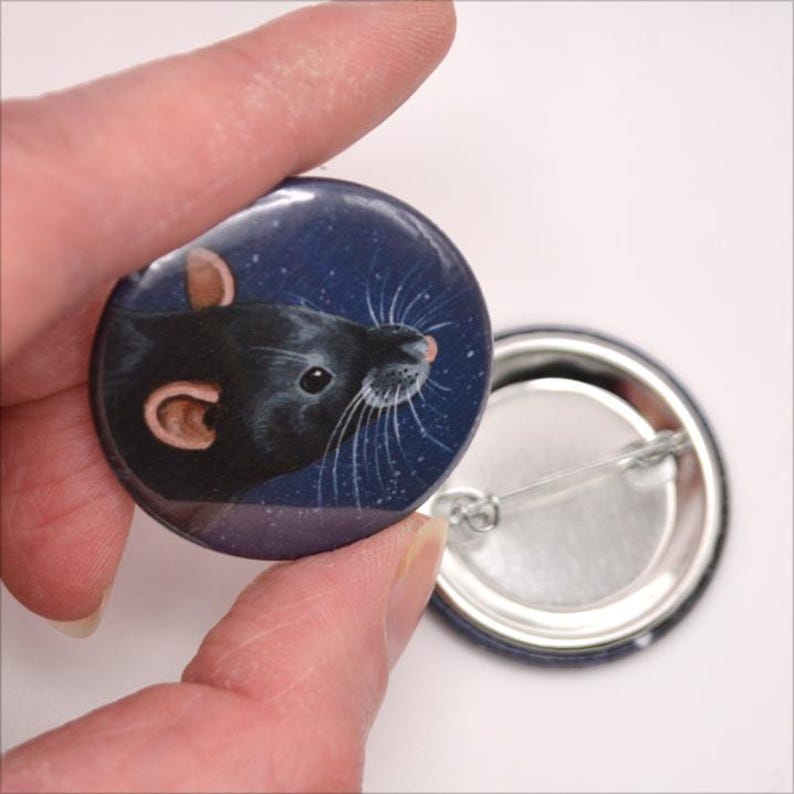 Rat Button Badges, Two Designs, Night Sky Design - Etsy