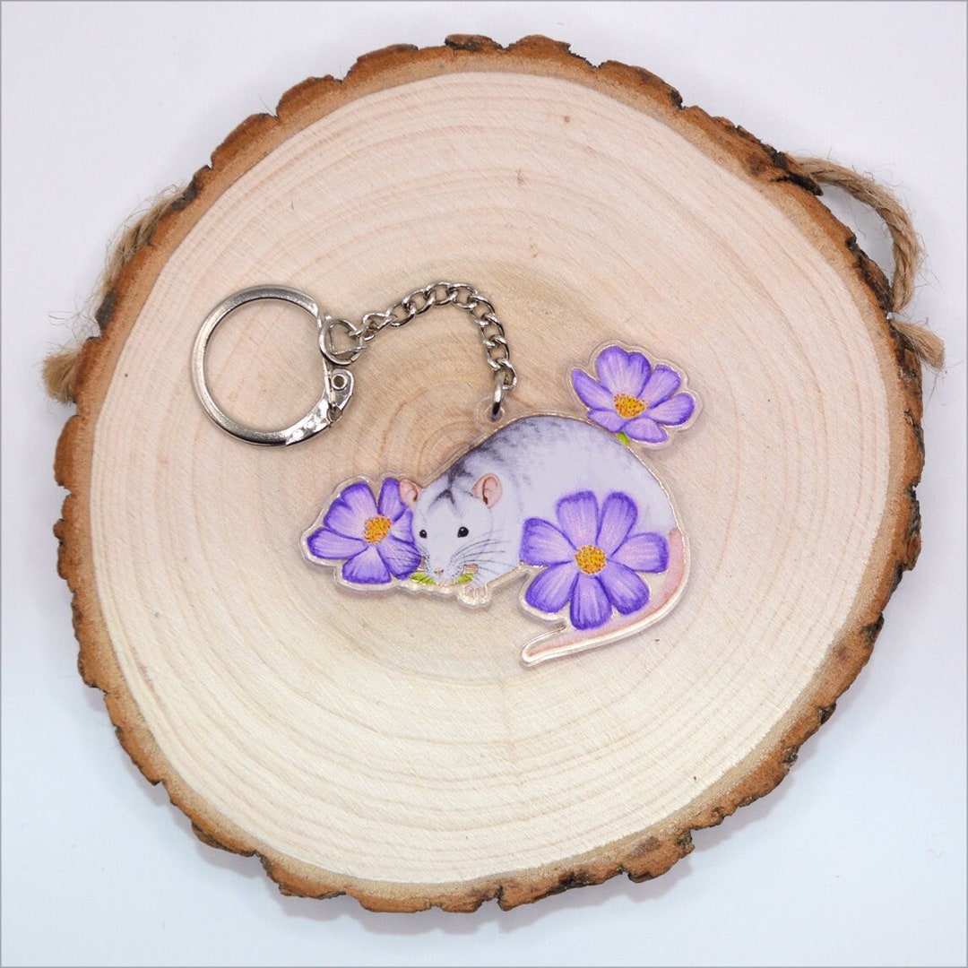Husky Rat Keyring, Roan Rat Keychain - Etsy