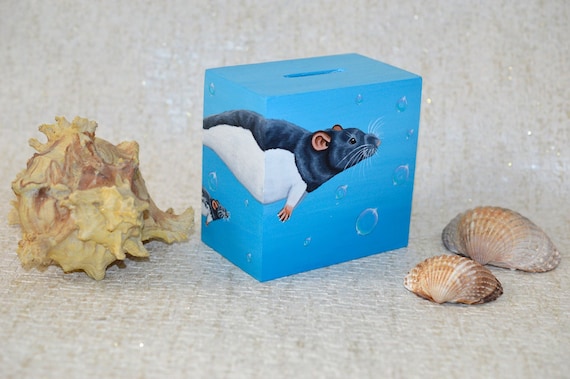 Mermaid Rat Money Box Fantasy Rat Design Ratfish Rat Piggy - Etsy